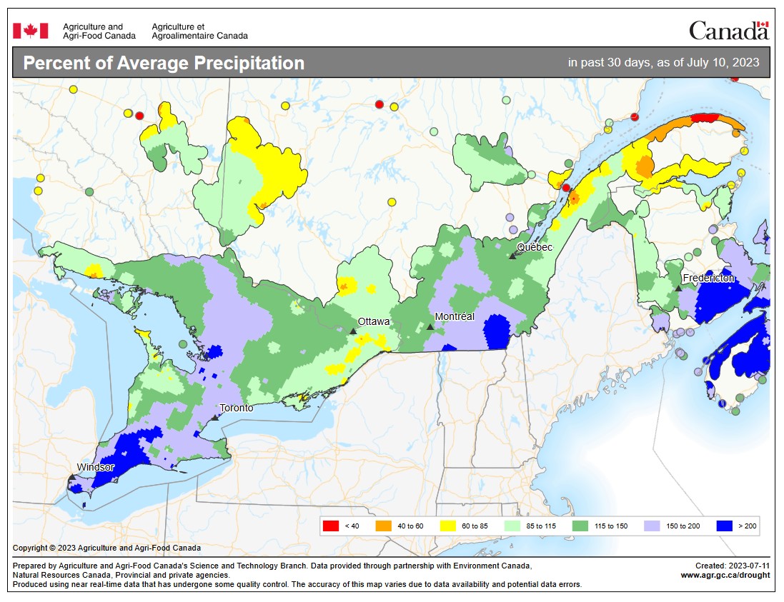 Average Rainfall In Quebec