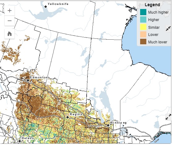 Map: CCAP Shows Poor Prairie Crop... | Syngenta CA
